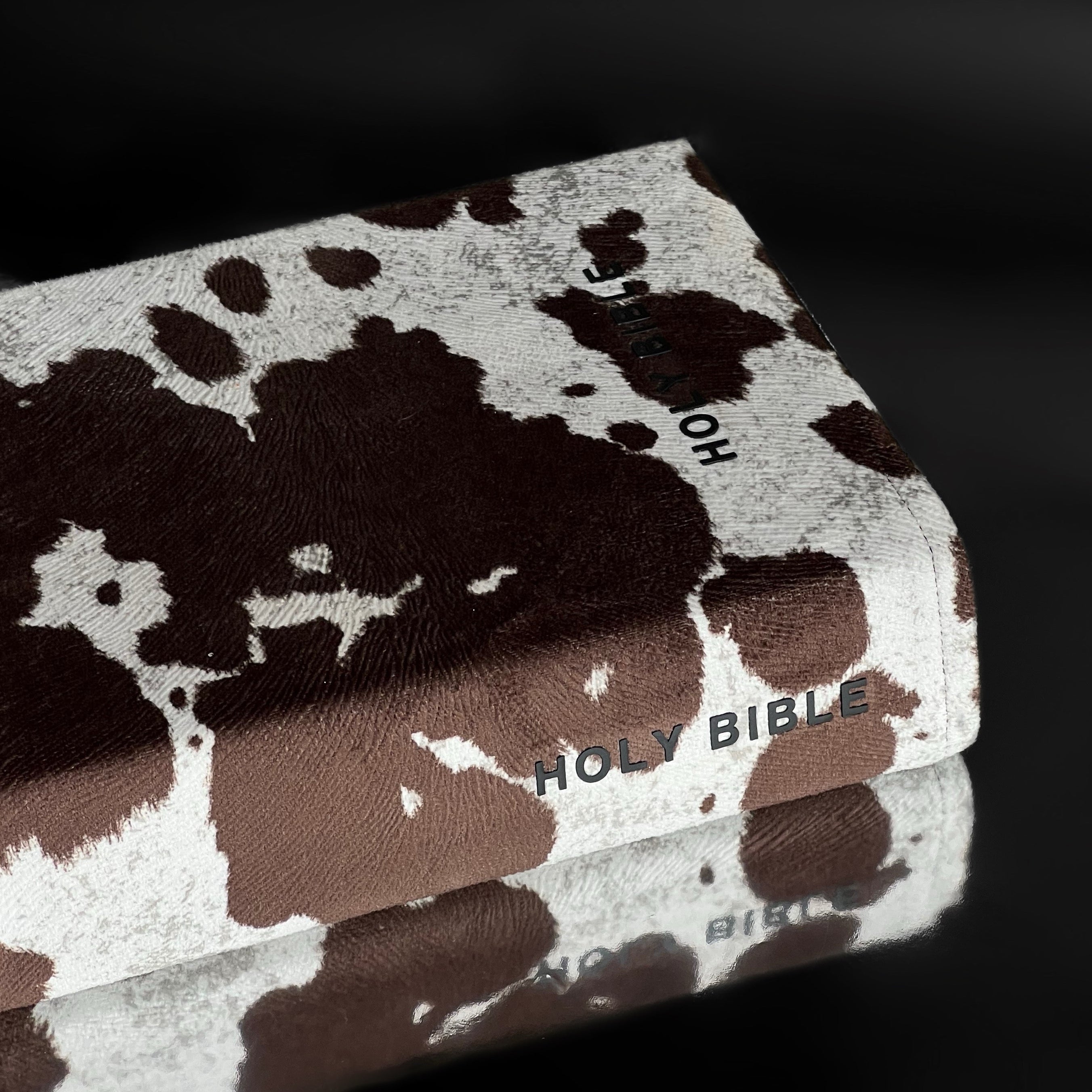 BROWN COW PRINT BIBLE COVER – KAINOS STUDIOS